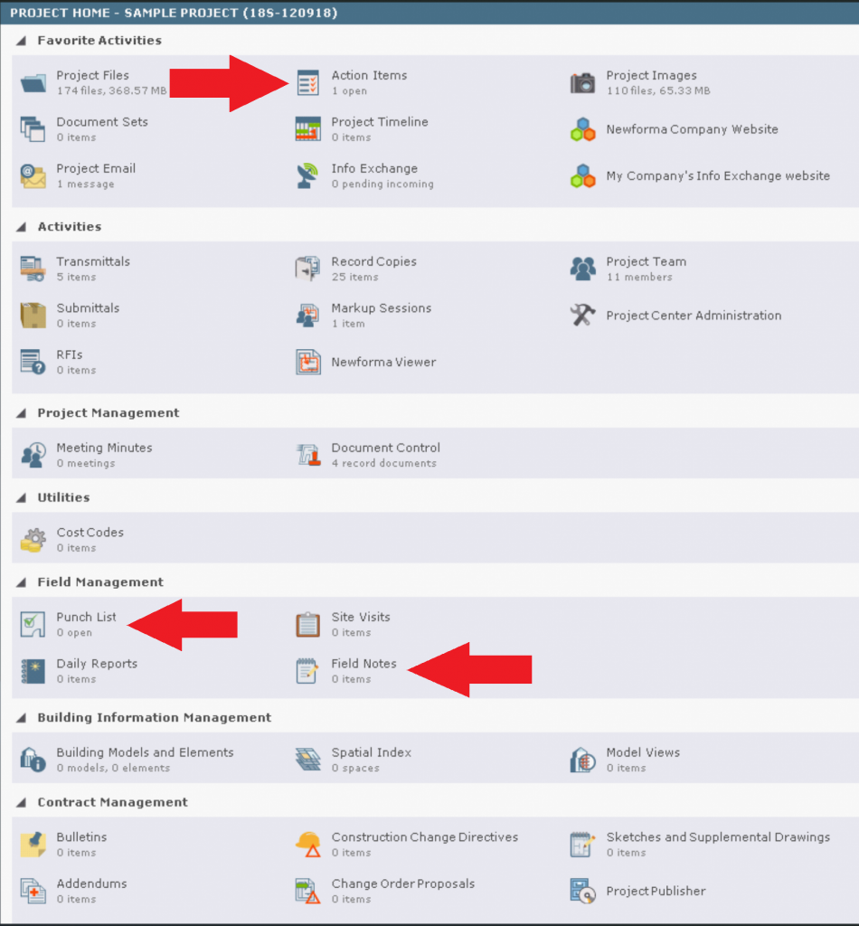 Newforma Tasks – Support