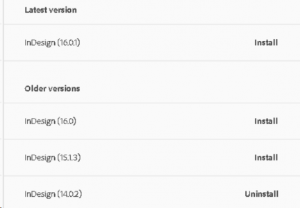 Managing InDesign Versions – Support